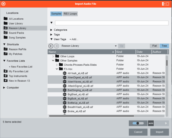 Importing and Exporting Audio | Reason Studios